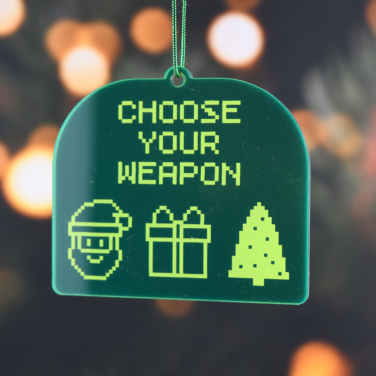 Choose Your Weapon Ornament – Pew Pew Lasercraft, LLC