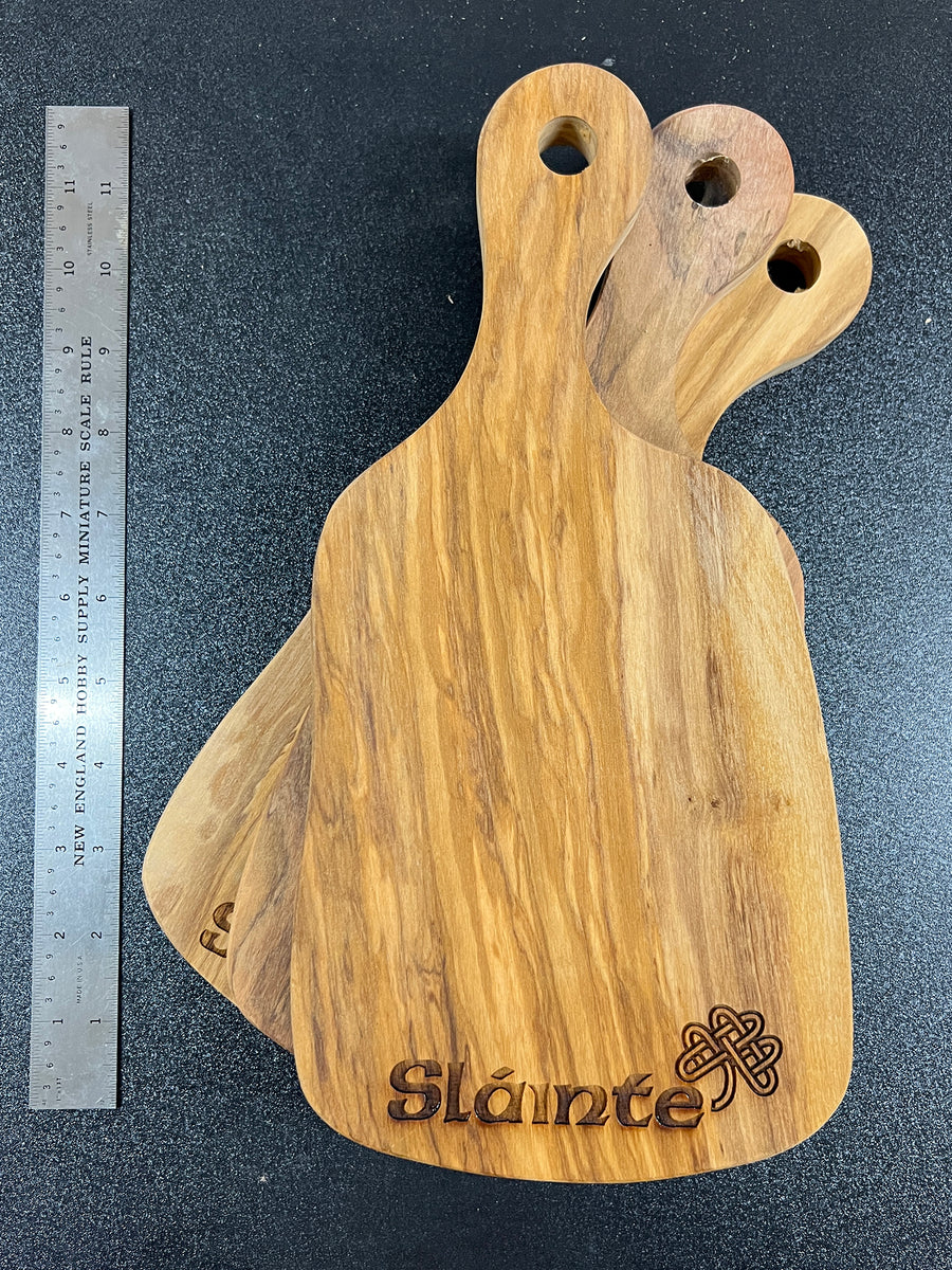Slainte olive wood board – Pew Pew Lasercraft, LLC