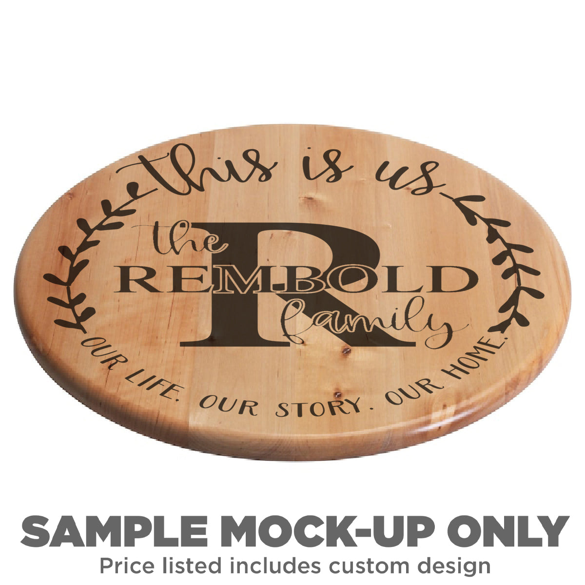 Personalized Lazy Susan 15" – Pew Pew Lasercraft, LLC